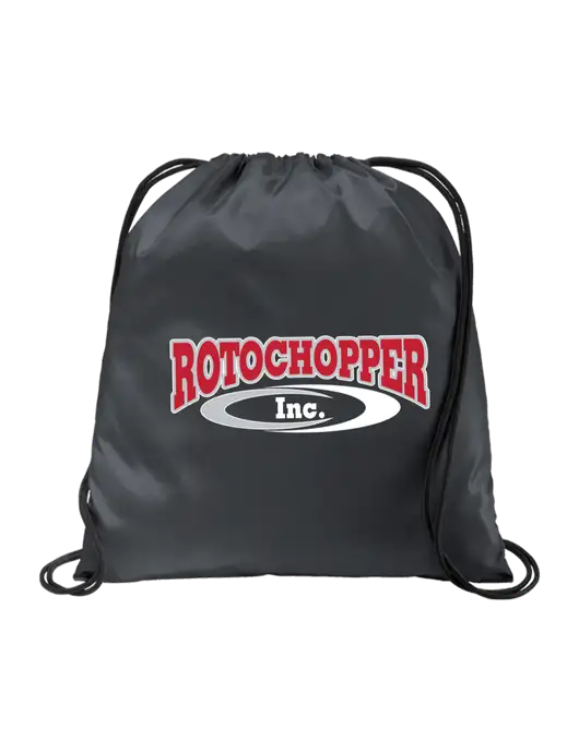 Drawstring Graphite Grey Cinch Pack w/Rotochopper Logo