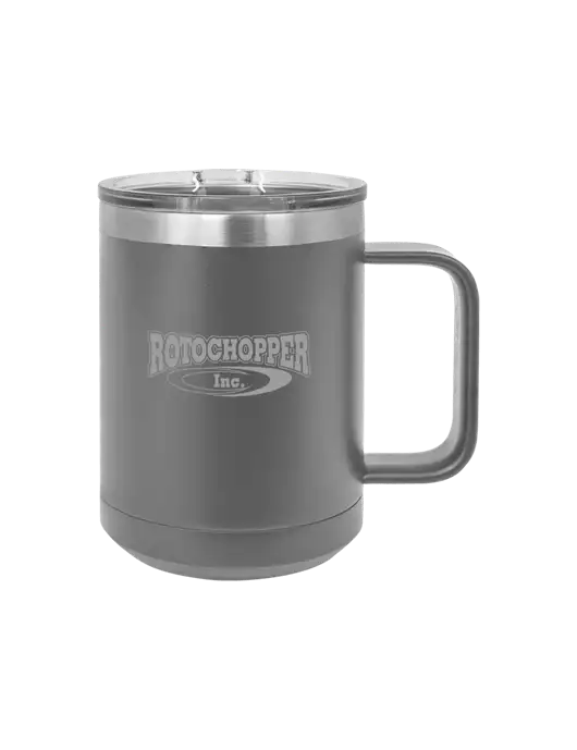 Polar Camel 15 oz Powder Coated Grey Vacuum Insulated Mug with Slider ...