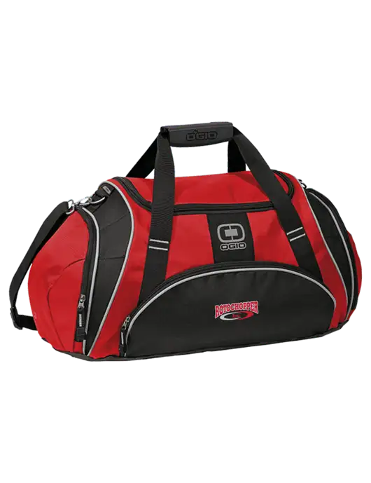 OGIO Red Crunch Duffel w/Rotochopper Logo