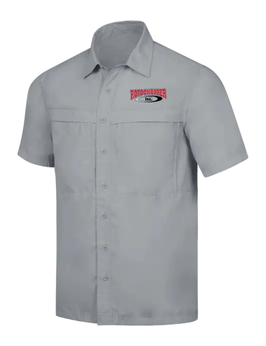 Light Grey Short Sleeve UV Daybreak Shirt w/Rotochopper Logo