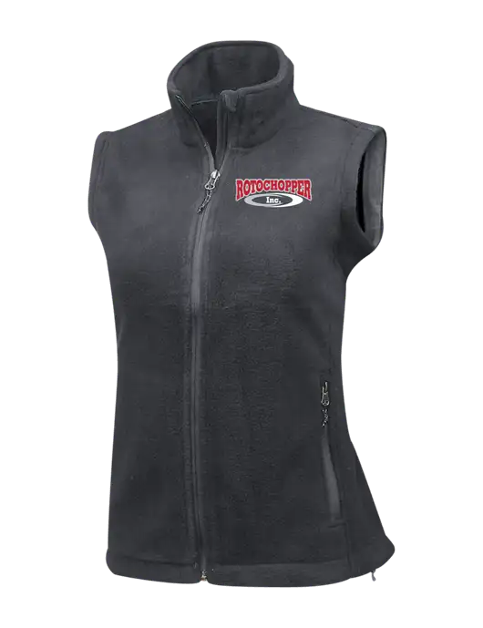 Medium Grey Womens Fleece Vest w/Rotochopper Logo